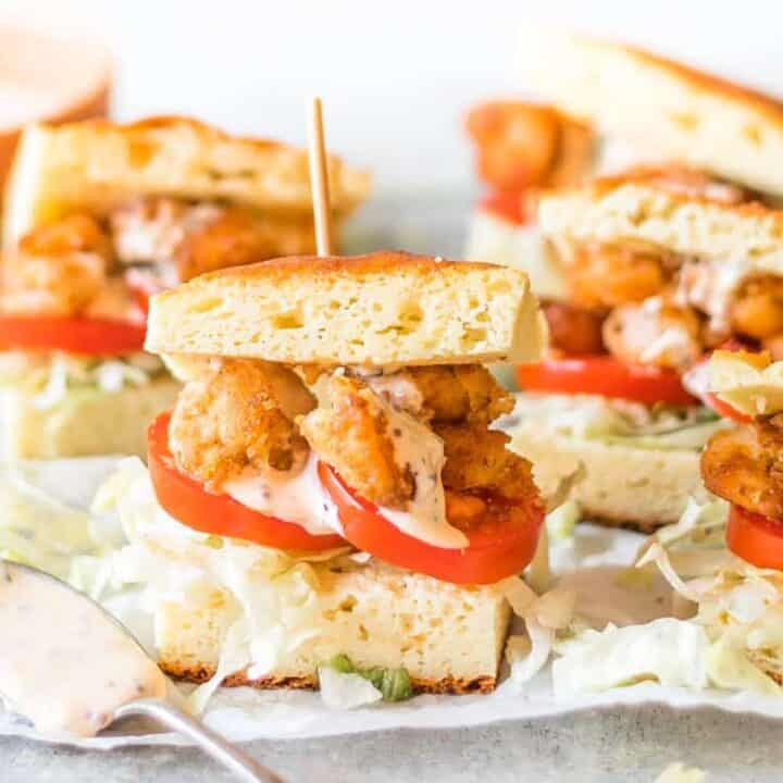 Keto Shrimp Po' Boy Sliders 🍤 Recipe - Cast Iron Keto